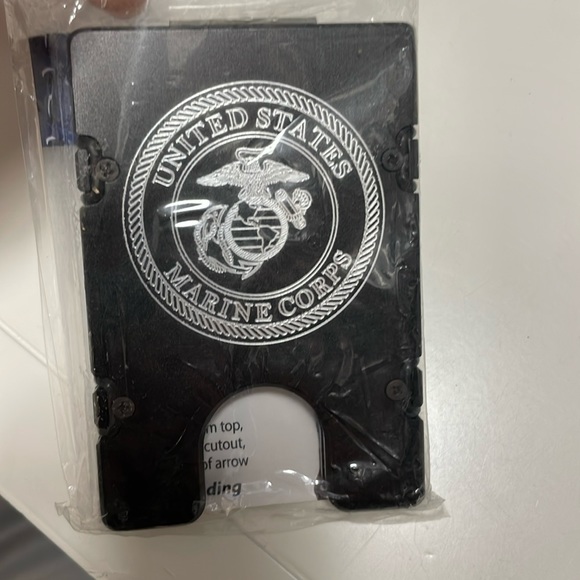 Bags | Nip New Billet Vault Wallet Metal Usmc Marines Minimalist Wallet ...